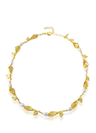 Peracas Kadın Chloe Altın Rengi Kaplama Choker Kolye Bej Eu Peracas Kadın Chloe Altın Rengi Kaplama Choker Kolye Bej Eu