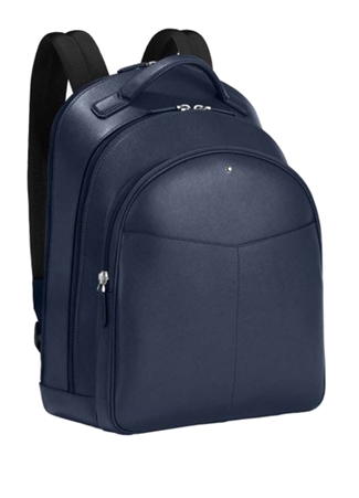 Montblanc Erkek Sartorial Medium Lacivert Deri Sırt Çantası EU