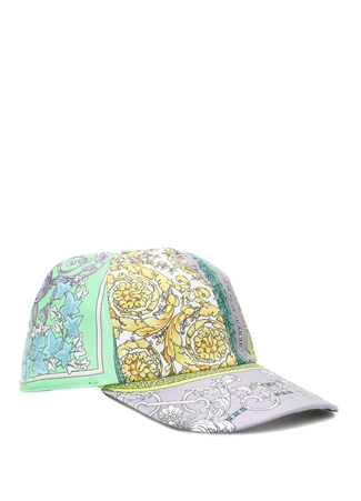 Versace Kadın Colorblocked Barok Desenli İpek Şapka 57 EU Versace Kadın Colorblocked Barok Desenli İpek Şapka 57 EU