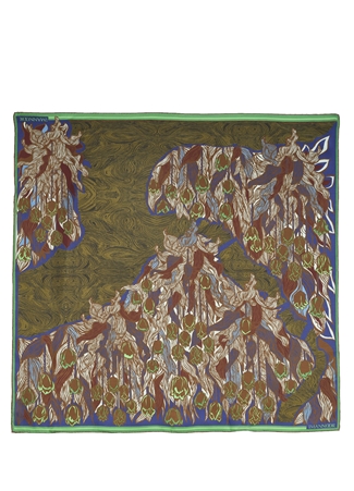 Imannoor Kadın Tulips of Boshorus Desenli 90x90 İpek Eşarp Yeşil EU Imannoor Kadın Tulips of Boshorus Desenli 90x90 İpek Eşarp Yeşil EU