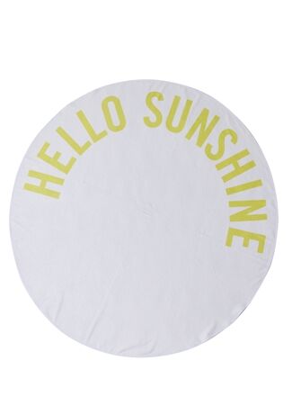 Beymen Hello Sunshine Beyaz Jakarlı Plaj Havlusu