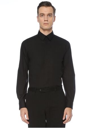 Palzileri Lab Erkek Siyah İngiliz Yaka Gömlek 38 IT Palzileri Lab Erkek Siyah İngiliz Yaka Gömlek 38 IT