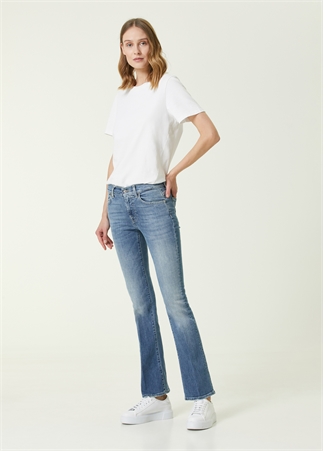 7 For All Mankind Kadın Mavi Bootcut Jean Pantolon 25 US 7 For All Mankind Kadın Mavi Bootcut Jean Pantolon 25 US