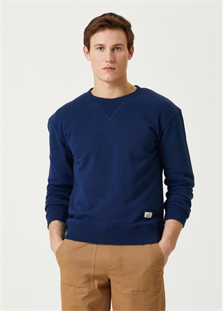 By The Oak Erkek Lacivert Logolu Sweatshirt S EU By The Oak Erkek Lacivert Logolu Sweatshirt S EU