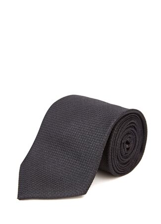 Pal Zileri Erkek Siyah İpek Kravat Kahverengi EU