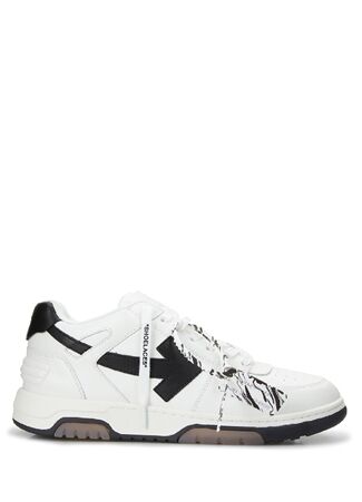 Off-White Erkek Beyaz Siyah Deri Sneaker 40 EU