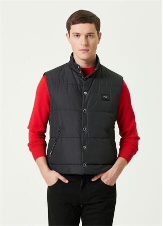 Dolce&Gabbana Erkek Siyah Logo Patchli Dış Yelek 48 IT