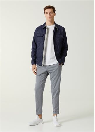 Kiton Erkek Gri Normal Bel Pilili Pantolon 36 US