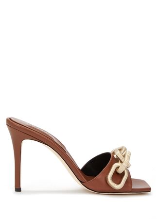 Serena Uziyel Kadın Kahverengi Zincir Detaylı Deri Terlik 36 EU Serena Uziyel Kadın Kahverengi Zincir Detaylı Deri Terlik 36 EU