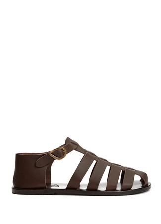Ancient Greek Sandals Erkek Kahverengi Bantlı Deri Sandalet 4 Eu Ancient Greek Sandals Erkek Kahverengi Bantlı Deri Sandalet 4 Eu
