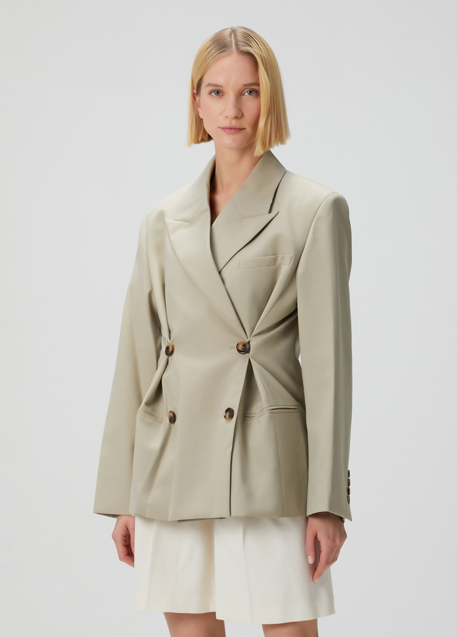 Axel Arigato Açik Bej Kadın Kaia Açık Bej Kruvaze Yün Ceket 1709004 ...