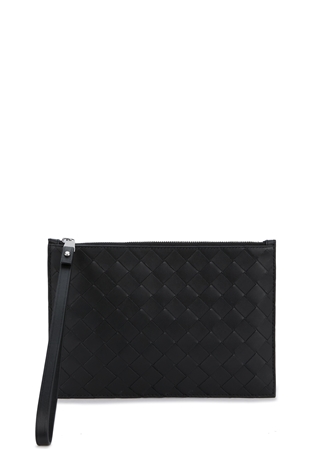 Bottega Veneta Erkek Siyah Deri El Portföyü EU