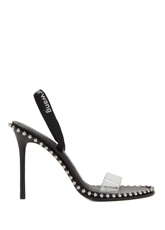 Alexander Wang Kadın Siyah Troklu Logolu Sandalet 36 EU Alexander Wang Kadın Siyah Troklu Logolu Sandalet 36 EU