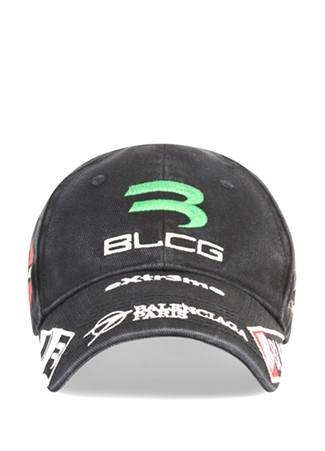 Balenciaga Kadın Logo Nakışlı Erkek Şapka Siyah L EU