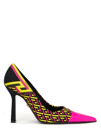 Versace Kadın Beymen Exclusive Siyah Geometrik Desenli Stiletto Pembe 36 EU Versace Kadın Beymen Exclusive Siyah Geometrik Desenli Stiletto Pembe 36 EU