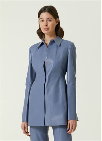 Off-White Kadın Gri Deri Ceket 40 IT