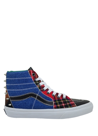Vans Kadın SK8 Hi Colorblocked Ekose Desenli Sneaker 36 EU Vans Kadın SK8 Hi Colorblocked Ekose Desenli Sneaker 36 EU
