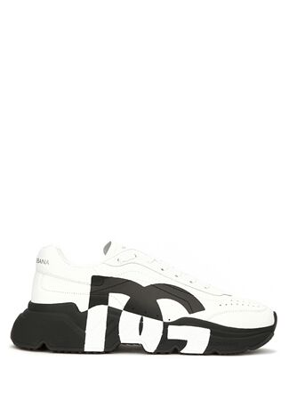 Dolce&Gabbana Erkek Daymaster Siyah Beyaz Deri Sneaker 40 EU