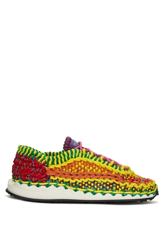 Valentino Garavani Erkek Colorblocked Örgü Dokulu Sneaker 42 EU Valentino Garavani Erkek Colorblocked Örgü Dokulu Sneaker 42 EU