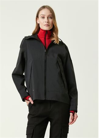 Moncler Kadın Villers Siyah Kapüşonlu Rüzgarlık 5 US