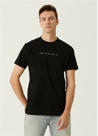 Off-White Erkek Siyah Bisiklet Yaka Baskılı T-shirt S EU