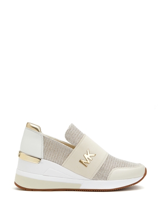 Michael Kors Kadın Beyaz Logolu Bant Detaylı Sneaker 0 UK