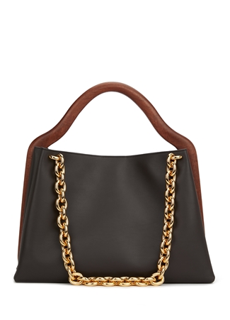 Bottega Veneta Kadın Kahverengi Deri Omuz Çantası EU