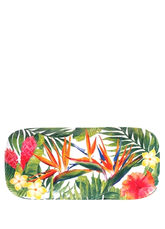 Les Jardins de Comptesse Exotic Karışık Desenli Melamin Servis Tabağı Çok Renkli Les Jardins de Comptesse Exotic Karışık Desenli Melamin Servis Tabağı Çok Renkli