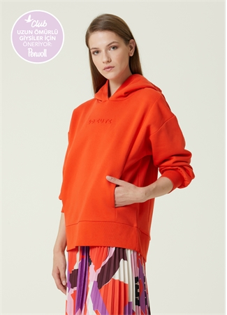 Beymen Club Kadın So Cute Mercan Kapüşonlu Sweatshirt Kırmızı XS Beymen Club Kadın So Cute Mercan Kapüşonlu Sweatshirt Kırmızı XS