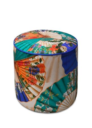 Baci Milano Ventagli Turkuaz 45x45 Cm Puf Mavi