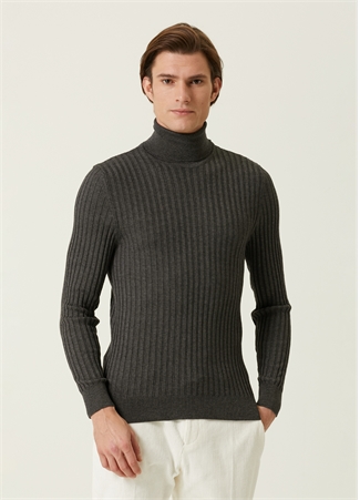Network Erkek Skinny Fit Antrasit Kazak Gri S EU Network Erkek Skinny Fit Antrasit Kazak Gri S EU