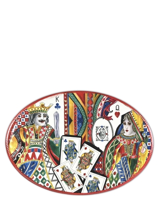 Baci Milano Regina Melamin Oval Servis Tabağı Çok Renkli Baci Milano Regina Melamin Oval Servis Tabağı Çok Renkli