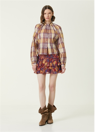 Etoile Isabel Marant Kadın Naomi Çiçekli Fırfırlı Mini Etek 34 Fr Etoile Isabel Marant Kadın Naomi Çiçekli Fırfırlı Mini Etek 34 Fr