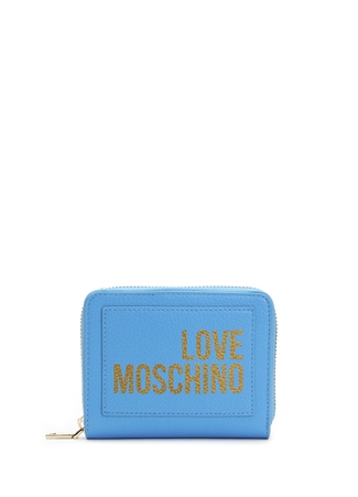 Love Moschino Kadın Mavi Logo Baskılı Cüzdan Eu Love Moschino Kadın Mavi Logo Baskılı Cüzdan Eu