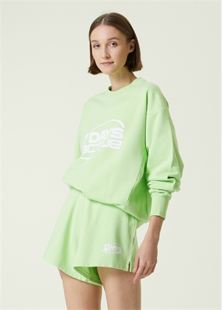 7 Days Active Kadın Yeşil Logolu Organik Pamuk Sweatshirt XXS EU 7 Days Active Kadın Yeşil Logolu Organik Pamuk Sweatshirt XXS EU
