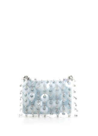 Paco Rabanne Kadın Payetli Zincir Askılı Çanta Bej EU