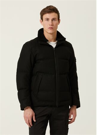Stone Island Erkek Siyah Yün Kaban S EU