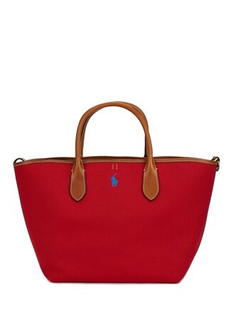 Polo Ralph Lauren Kadın Kırmızı Logolu Alışveriş Çantası EU
