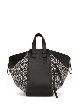 Loewe Kadın Hammock Siyah Lacivert Deri Omuz Çantası Eu