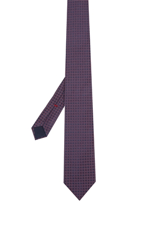 Beymen Collection Erkek Lacivert Kırmızı Mikro Desenli İpek Kravat EU IT Beymen Collection Erkek Lacivert Kırmızı Mikro Desenli İpek Kravat EU IT