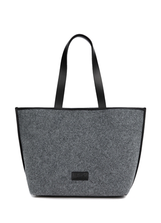 Beymen Club Kadın Gri Logo Detaylı Keçe Alışveriş Çantası EU Beymen Club Kadın Gri Logo Detaylı Keçe Alışveriş Çantası EU