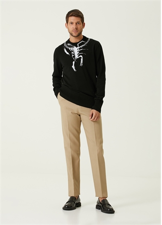 Givenchy Erkek Bej Beli Büzgülü Dar Paça Pantolon 48 IT