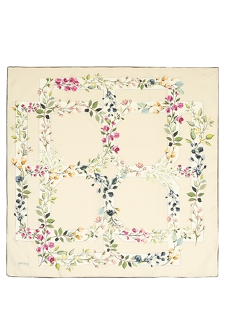 Beymen Kadın Krem Logo Desenli 90x90 cm İpek Eşarp Bej EU Beymen Kadın Krem Logo Desenli 90x90 cm İpek Eşarp Bej EU