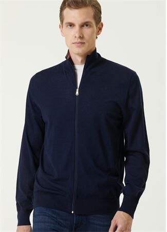 Paul Smith Erkek Lacivert Dik Yaka Yün Triko Hırka S EU Paul Smith Erkek Lacivert Dik Yaka Yün Triko Hırka S EU