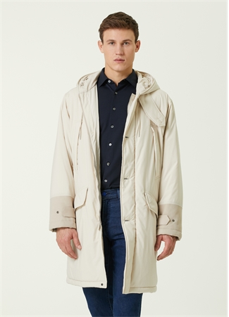 Zegna Erkek Drop 7 Beyaz Kapüşonlu Parka 50 IT Zegna Erkek Drop 7 Beyaz Kapüşonlu Parka 50 IT
