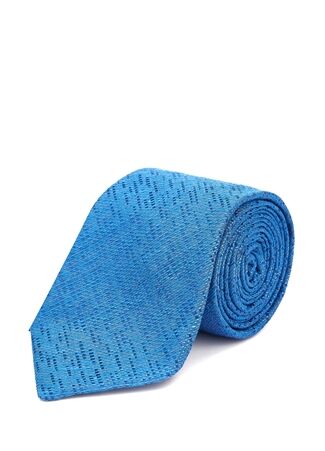 Pal Zileri Erkek Mavi Dokulu İpek Kravat Lacivert EU