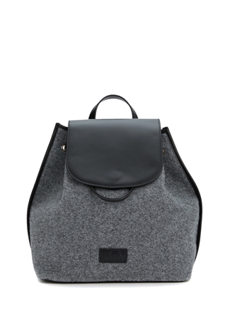 Beymen Club Kadın Gri Logo Detaylı Keçe Sırt Çantası EU