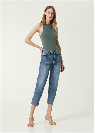 7 For All Mankind Kadın Malia Straight Fit Mavi Jean Pantolon 30 US 7 For All Mankind Kadın Malia Straight Fit Mavi Jean Pantolon 30 US