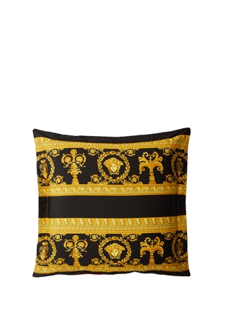 Versace Siyah Barok Desenli 45x45 cm Dekoratif Yastık Çok Renkli Versace Siyah Barok Desenli 45x45 cm Dekoratif Yastık Çok Renkli