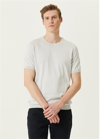 Beymen Collection Erkek BİSİKLET YAKA KISA KOLLU EUIKO Gri S EU Beymen Collection Erkek BİSİKLET YAKA KISA KOLLU EUIKO Gri S EU